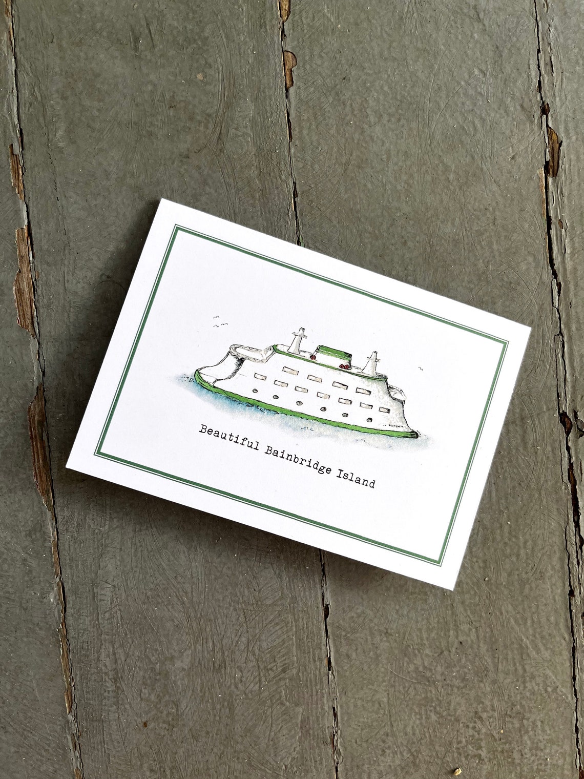 Ferry Boat Blank Notes Notecards. Bainbridge Island Thank You Notes ...