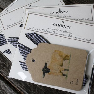 6 Sheep Lamb Gift Tags Set of 6 on Recycled Kraft Cardstock | Etsy