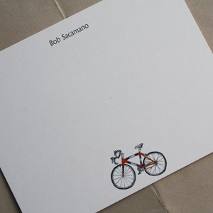 Road Bike Biker Bicycle Custom Notecard Stationery. Thank You, Any ...
