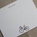 Road Bike Biker Bicycle Custom Notecard Stationery. Thank You, Any ...