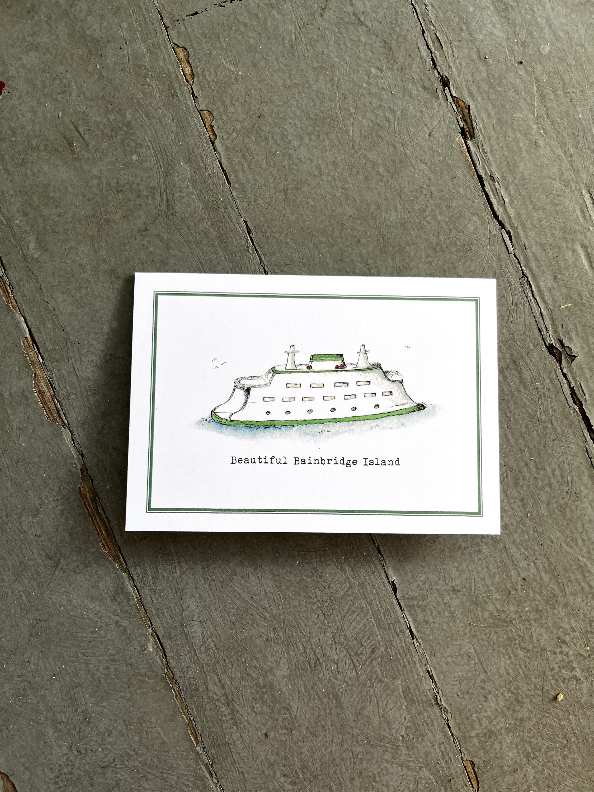 Ferry Boat Blank Notes Notecards. Bainbridge Island Thank You Notes ...