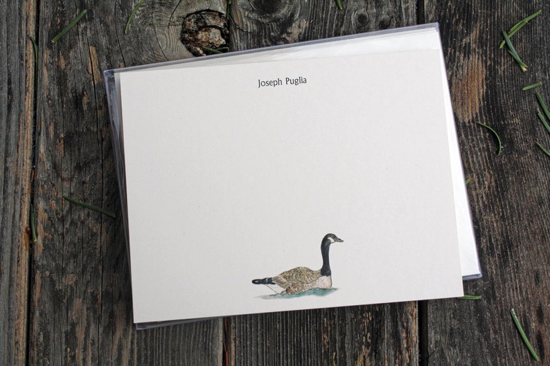 Goose Bird Custom Stationery Notecards Canadian Goose | Etsy