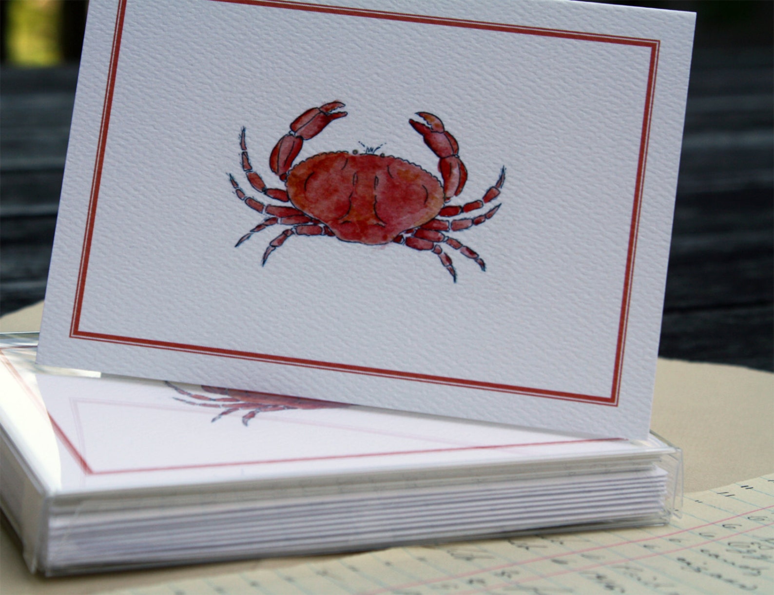 Orange Crab Notes Notecards Thank You Notes Set of 8. - Etsy