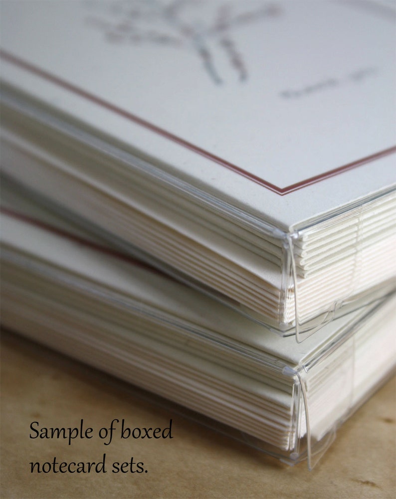 Fox Thank You Note Notecards With Deep Orange Border. Set of | Etsy