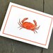 Orange Crab Notes Notecards Thank You Notes Set of 8. - Etsy