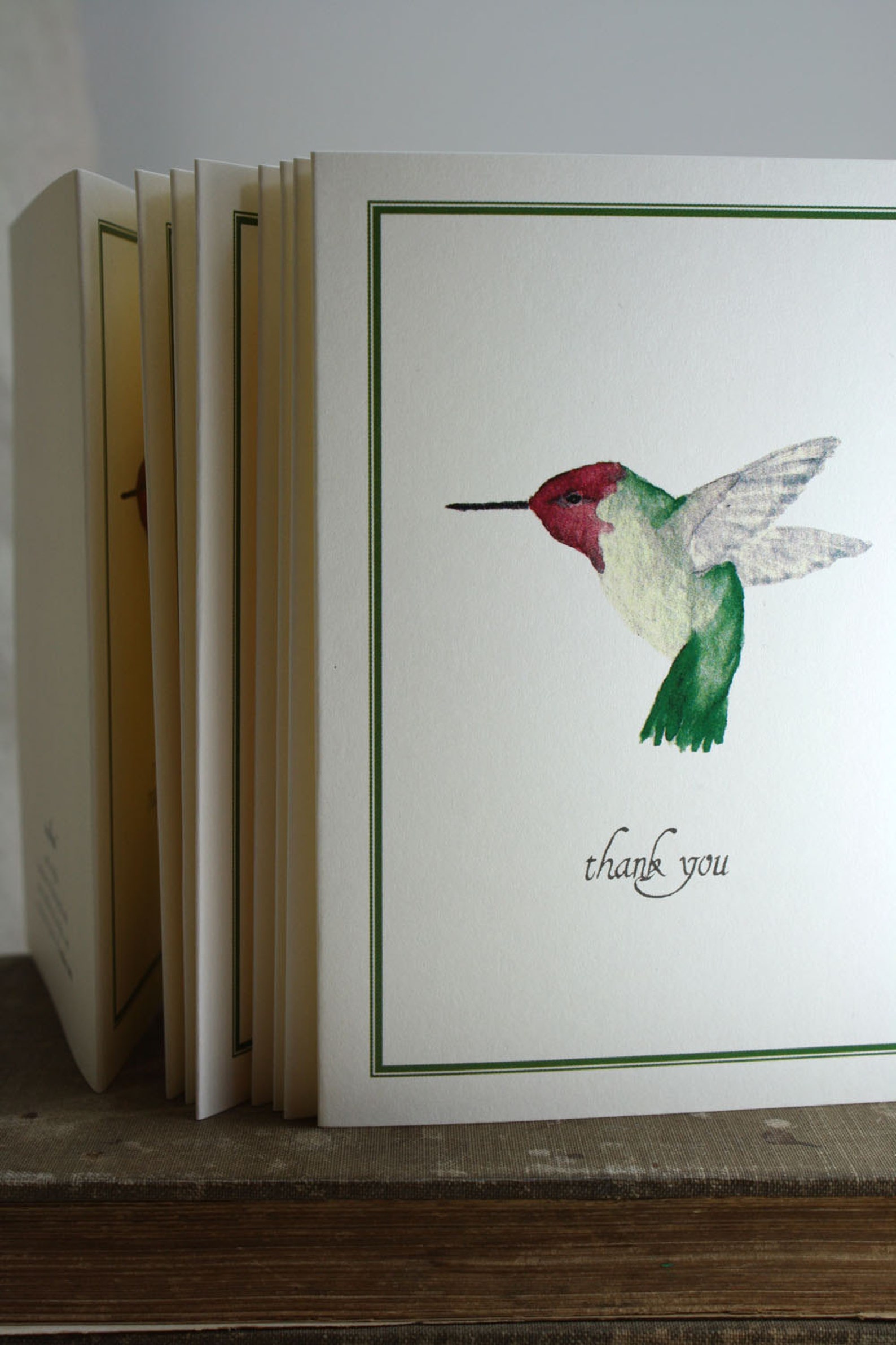 Hummingbird Thank You Notecards, Boxed Set of 8, Handmade Greeting ...