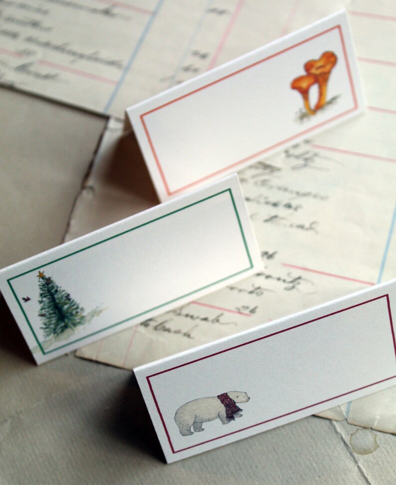 NEW Placecards for Your Table Set of 12. Watercolor Polar - Etsy