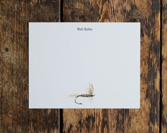 Fly Fishing Letterpress Flat Notecards Set of 10 - Etsy