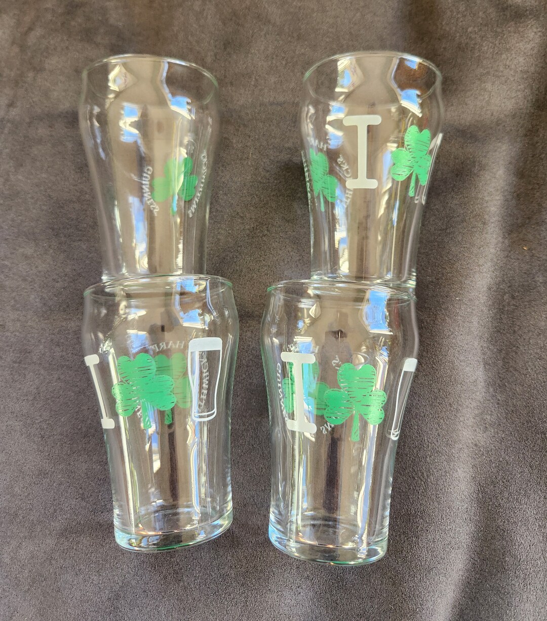 Set of Four Vintage Smithwick's Harp Guinness Tasting Mini Beer Glasses ...