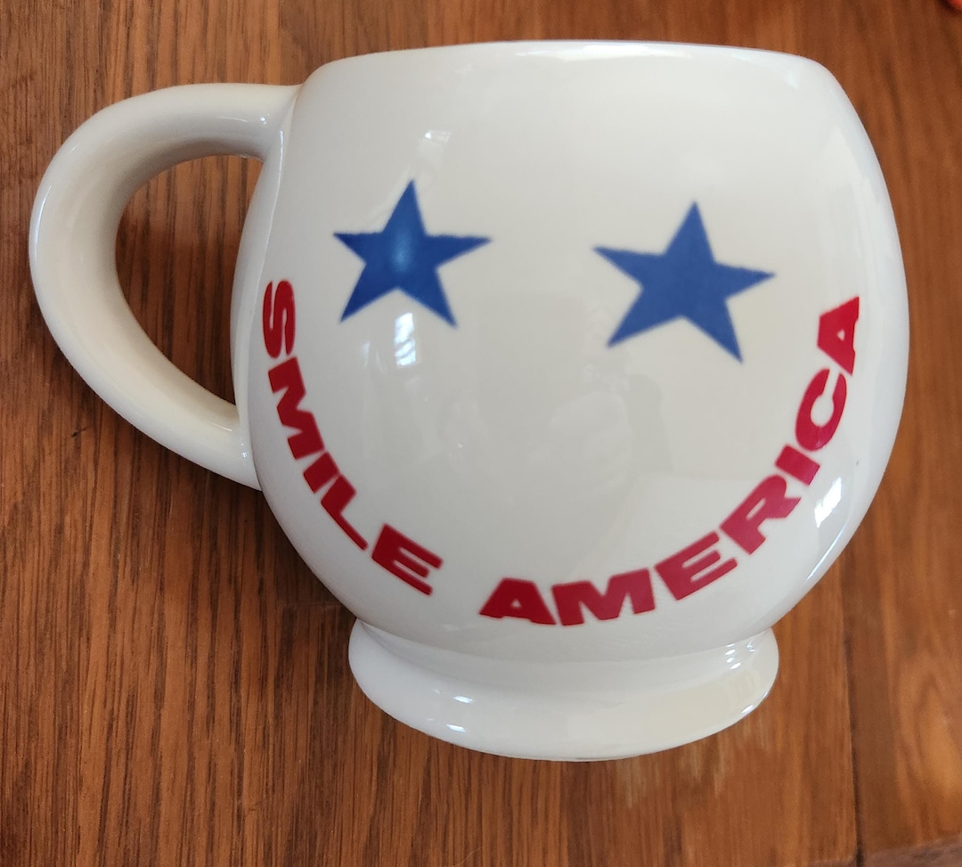 Vintage Patriotic Mccoy Happy Face or Smiley Face Mug. Smile America - Etsy