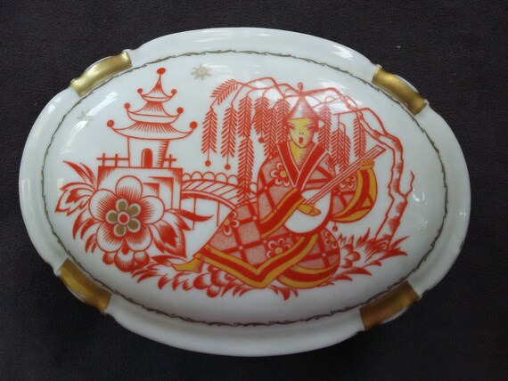 Vintage Zeh Scherzer Bavaria Porcelain Covered Trinke… - Gem