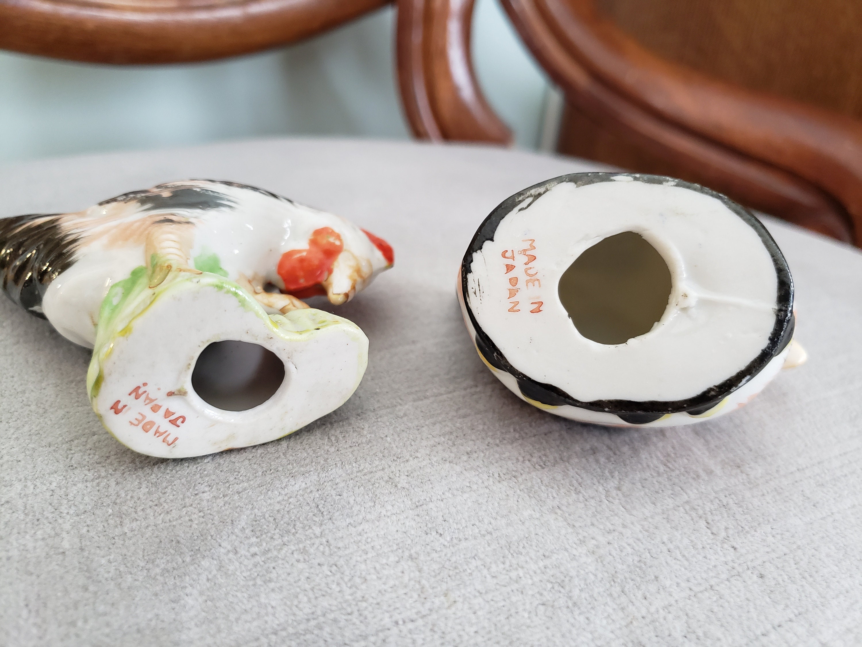 Pair of Vintage Figural Porcelain Chickens Made in Japan | Etsy