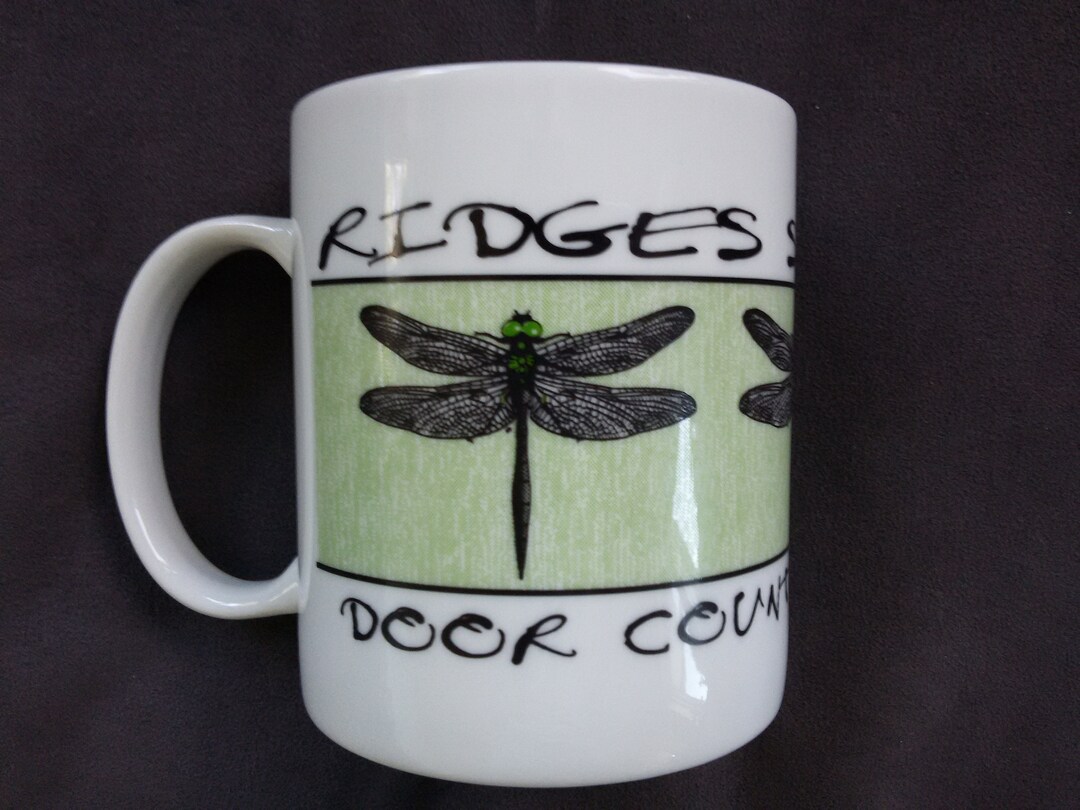 Vintage Door County Mug With Dragonflies - Ridges Sanctuary - Bailey's ...