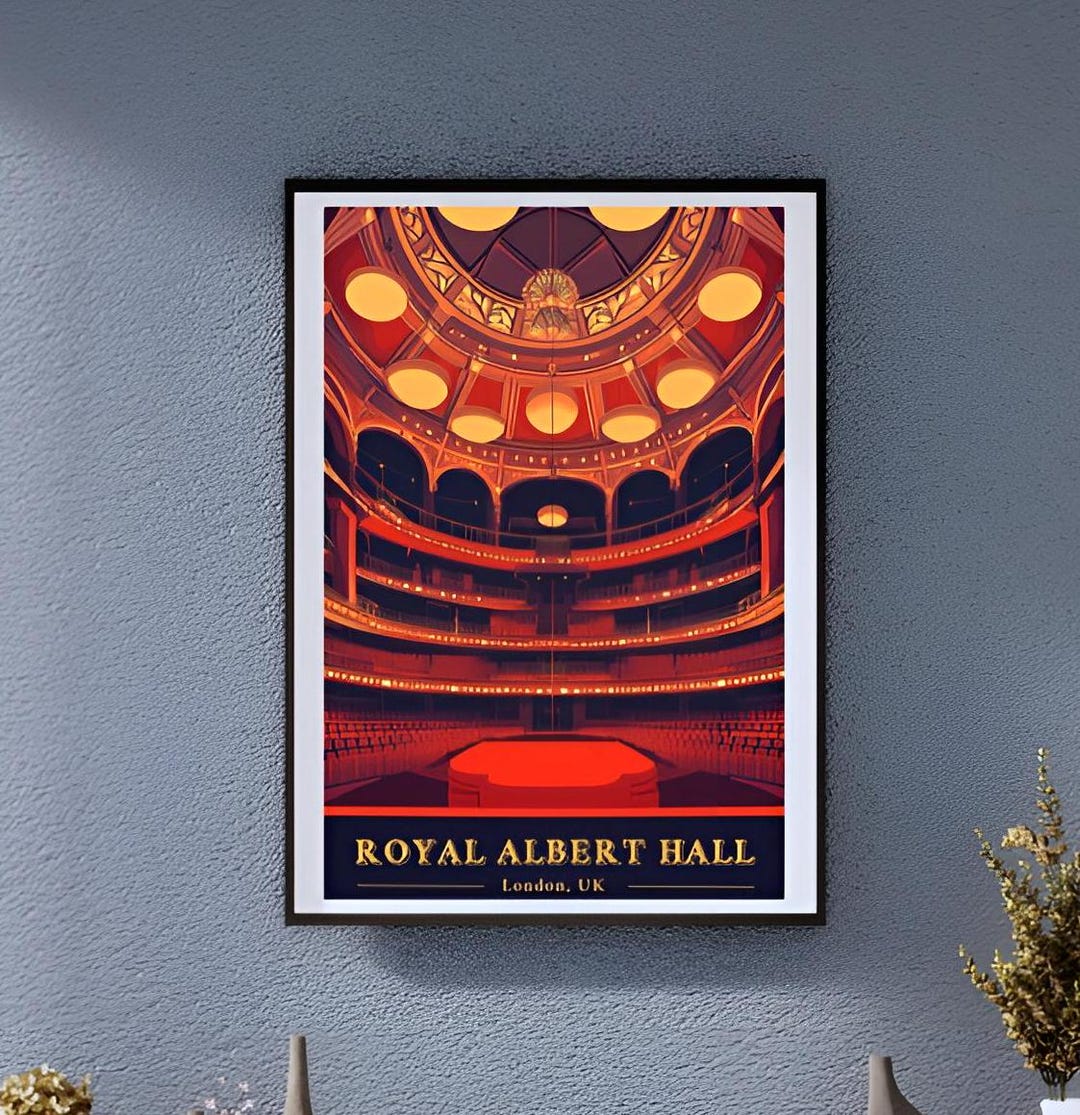 Vintage Royal Albert Hall Poster 50X70 Cm – Theatrical London Wall Art ...