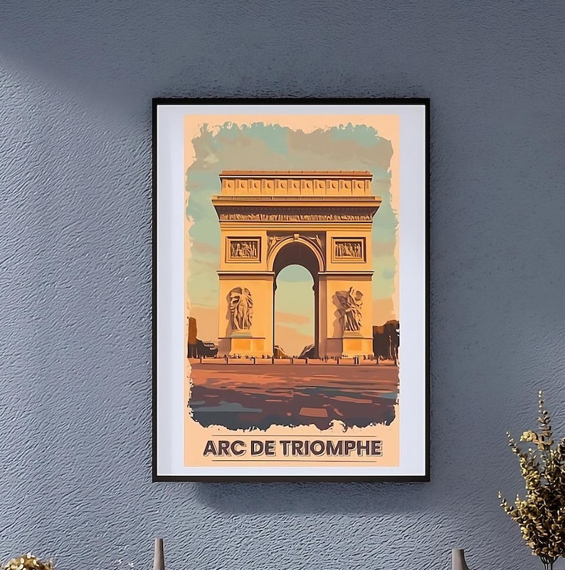 Vintage Arc De Triomphe Poster – Majestic Parisian/paris Wall Art - Etsy