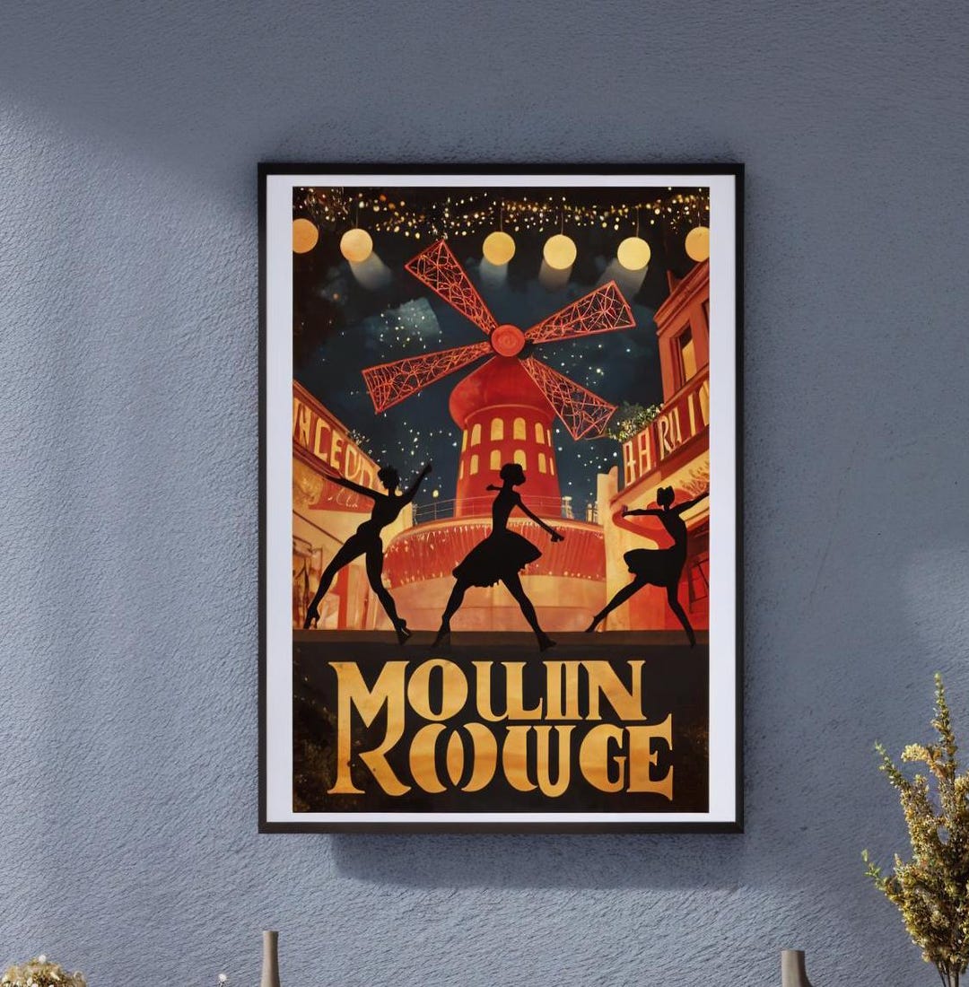 Vintage Moulin Rouge Poster – Iconic Parisian/paris Wall Art - Etsy