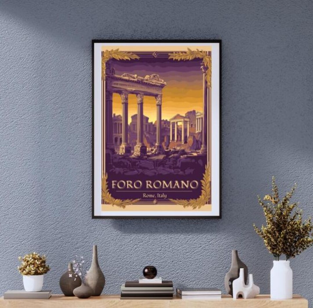 Vintage Foro Romano Poster 50X70 Cm – Stunning Rome Wall Art Print in a ...
