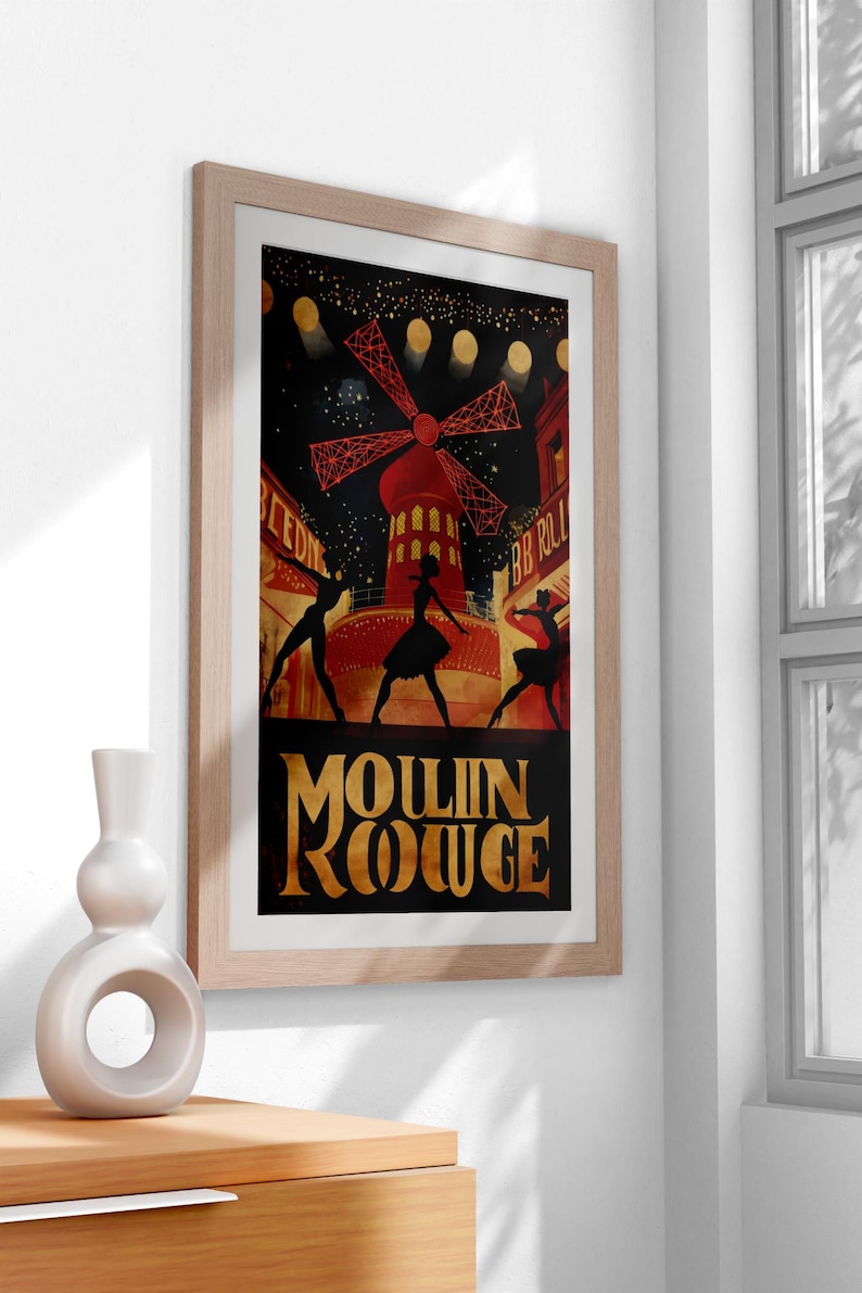 Vintage Moulin Rouge Poster – Iconic Parisian/paris Wall Art - Etsy
