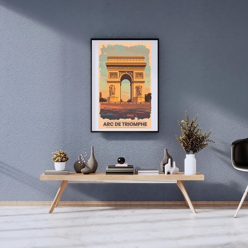 Vintage Arc De Triomphe Poster – Majestic Parisian/paris Wall Art - Etsy