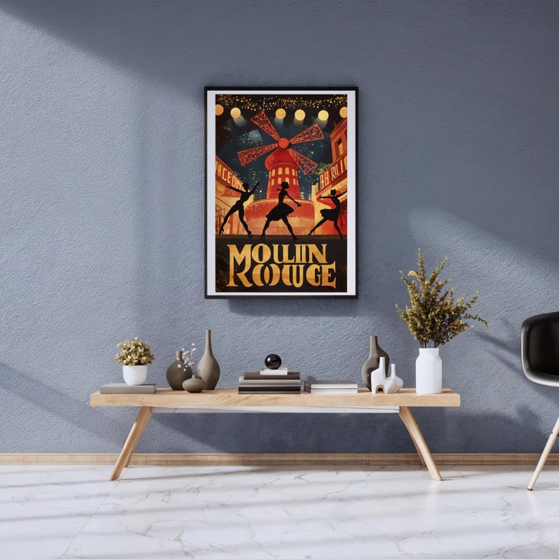 Vintage Moulin Rouge Poster – Iconic Parisian/paris Wall Art - Etsy