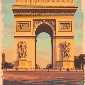 Vintage Arc De Triomphe Poster – Majestic Parisian/paris Wall Art - Etsy