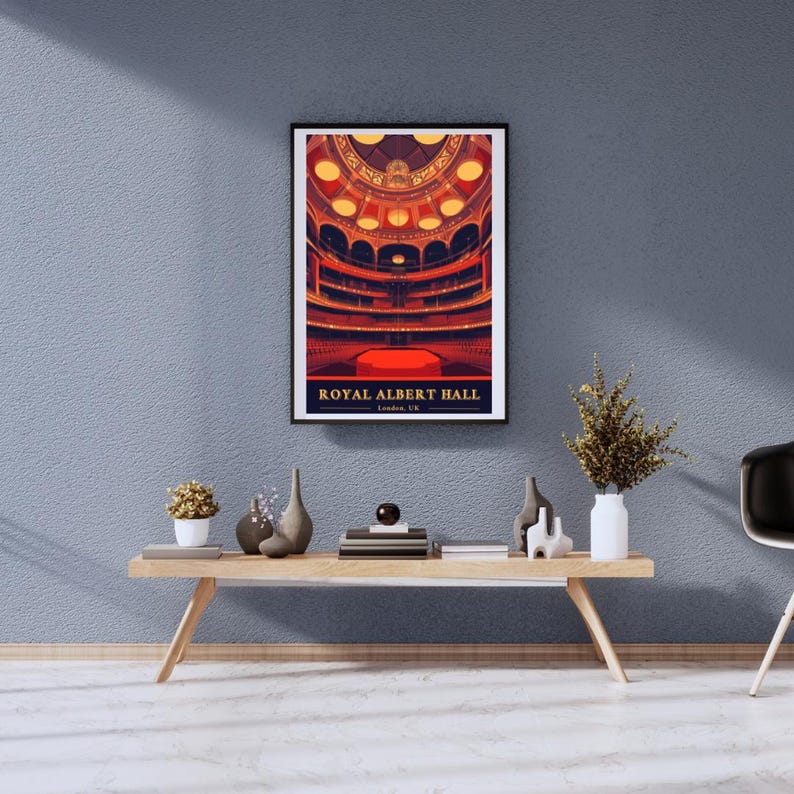 Vintage Royal Albert Hall Poster – Theatrical London Wall Art - Etsy