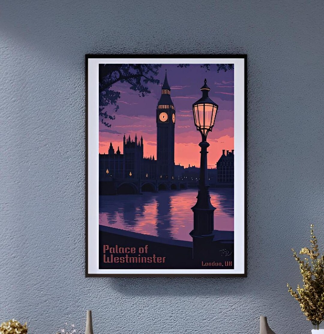 Vintage Palace of Westminster Poster – Majestic London Wall Art - Etsy