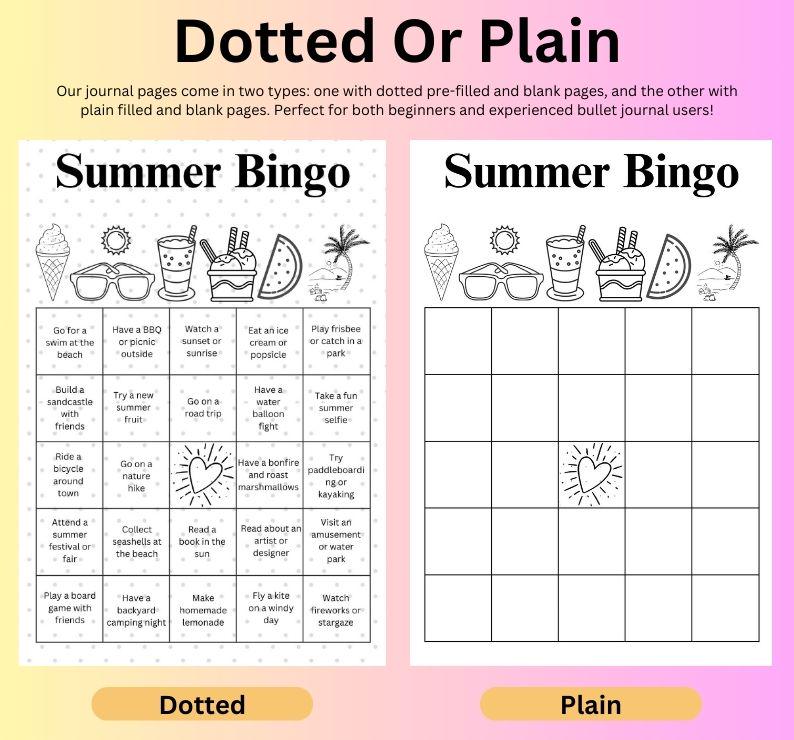 Summer Bingo Cards - Printable Summer Bingo for Fun Games, Birthday ...