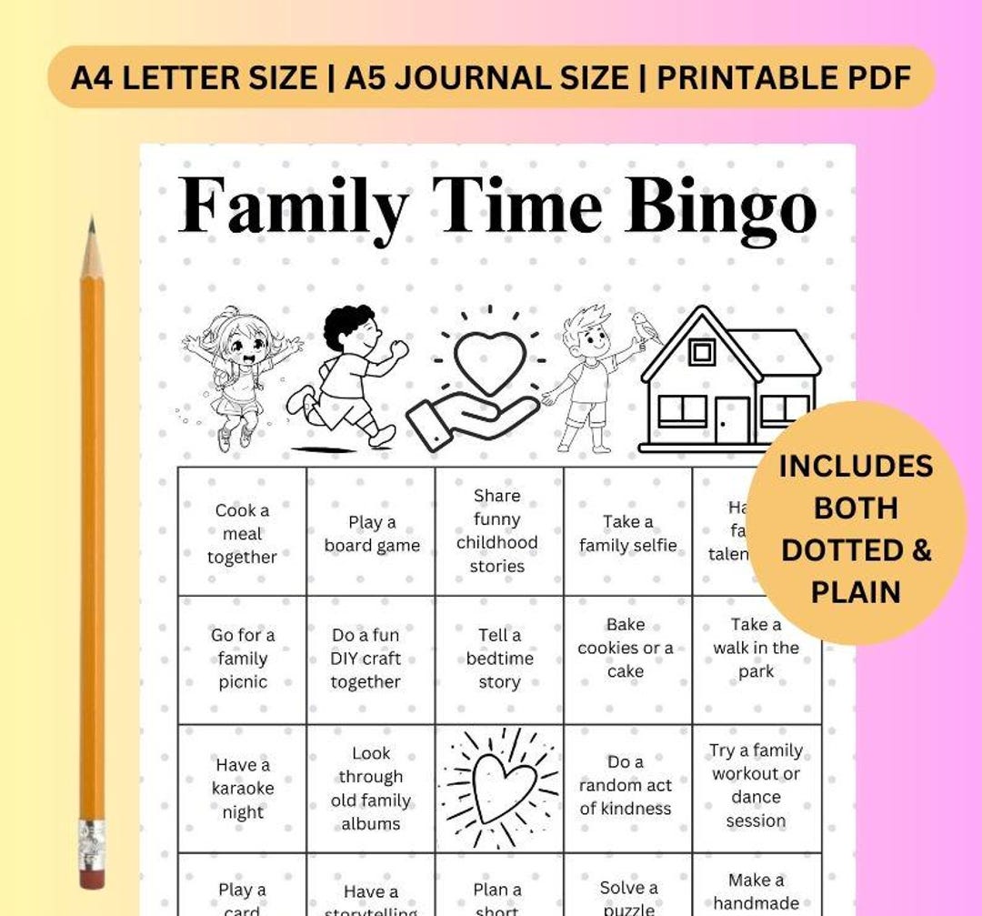 Family Time Bingo | Printable Games for Family Gatherings & Reunions ...