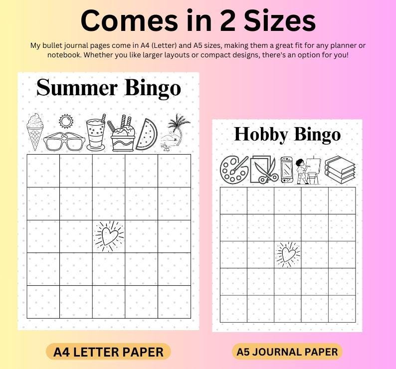 Summer Bingo Cards - Printable Summer Bingo for Fun Games, Birthday ...