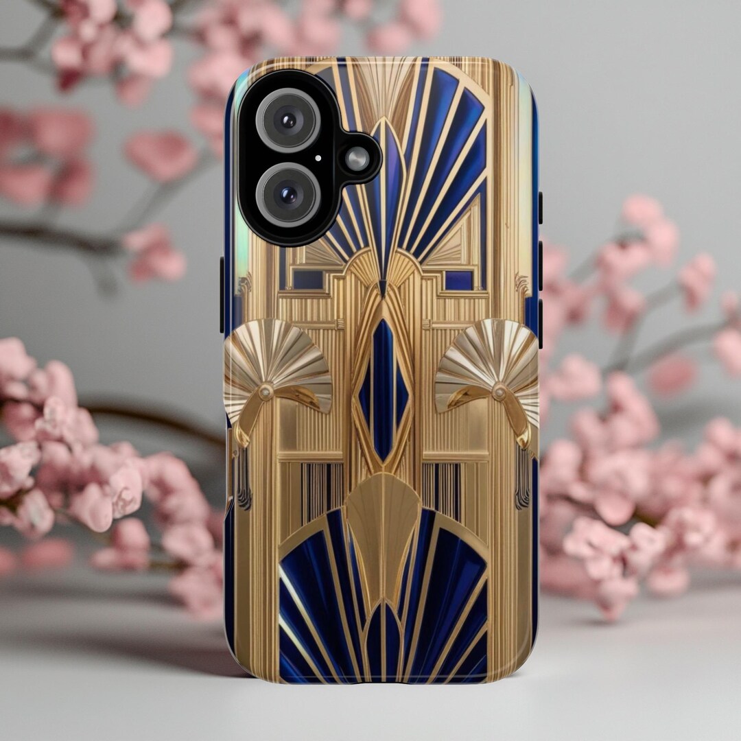 Art Deco Phone Case: Blue & Gold 1920s Glamour Gatsby Roaring 20's for ...