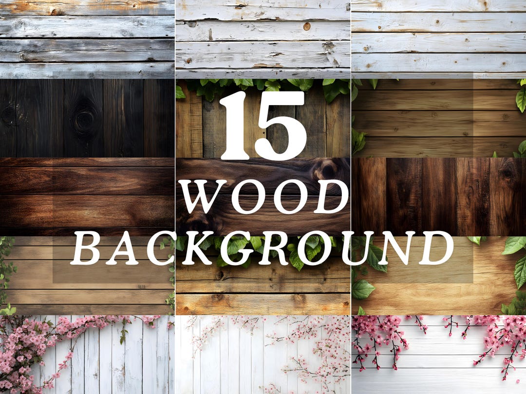 15 Wood Backgrounds, Rustic Wood Digital Paper, Dark and Light Wood ...