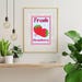 Strawberry Postage Stamp - Fresh Fruit - Wall Art - Digital Download - Etsy