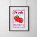 Strawberry Postage Stamp - Fresh Fruit - Wall Art - Digital Download - Etsy