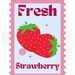 Strawberry Postage Stamp - Fresh Fruit - Wall Art - Digital Download - Etsy