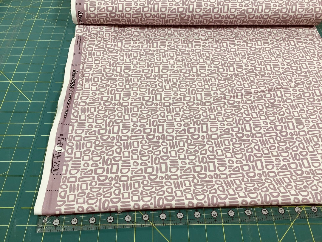 1/2 Yard Feel the Void by Alex Roda Contour Spring Lilac for Cotton and ...