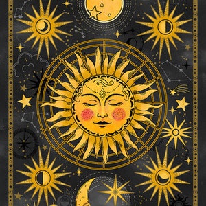 Celestial Galaxy by Color Pop Studio for Blank Quilting Panel Black - Etsy