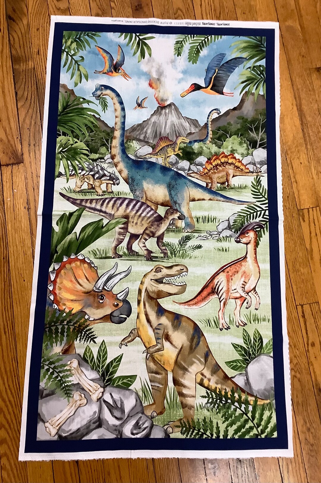 Dinosaurs Dinosaur 24 X Wof Panel From Michael Miller Fabrics - Etsy