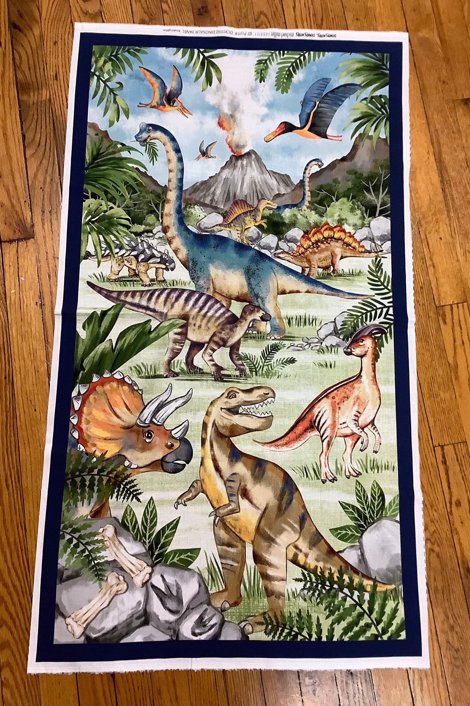 Dinosaurs Dinosaur 24 X Wof Panel From Michael Miller Fabrics - Etsy