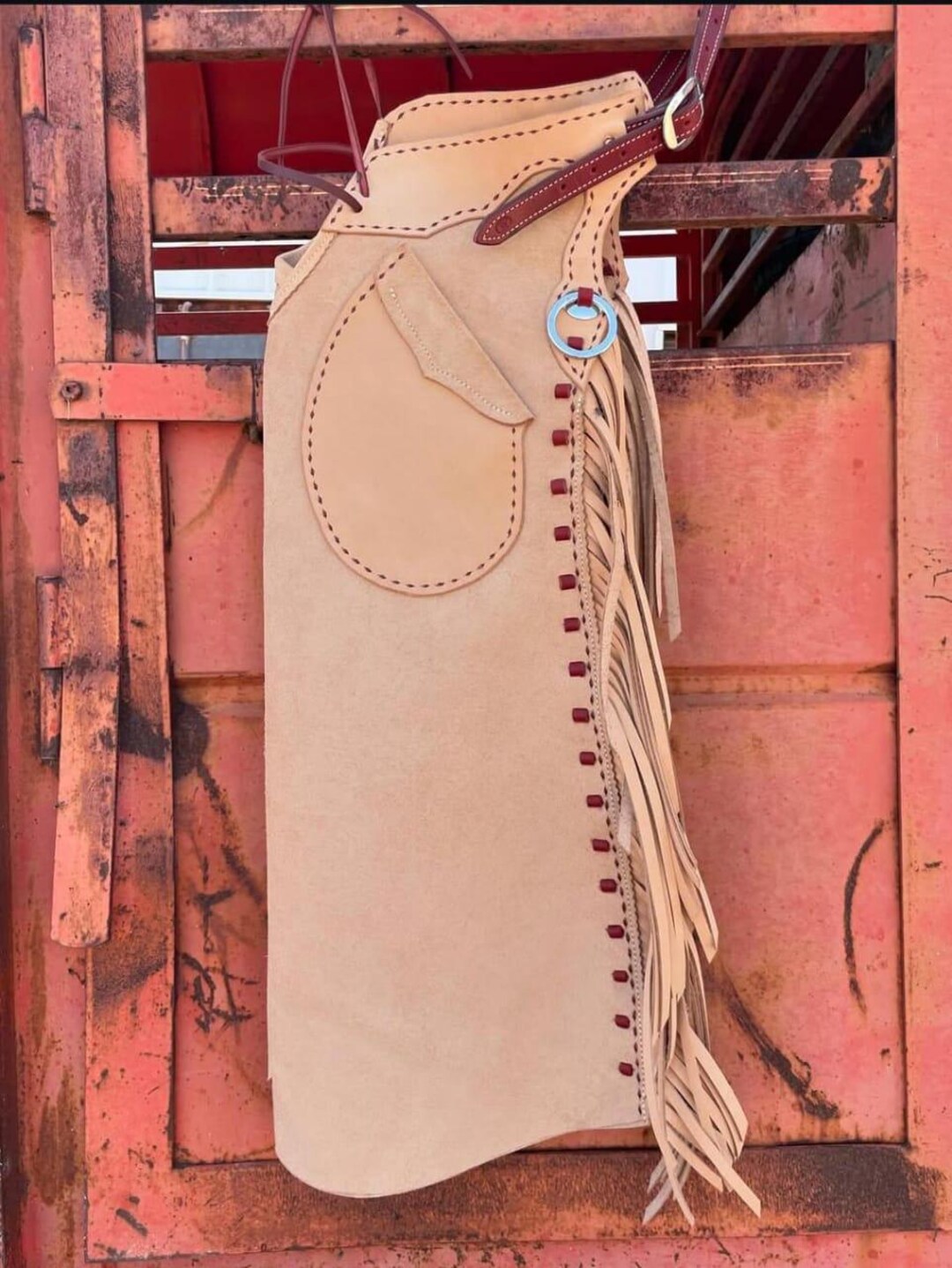 Leather Chinks Chap Brown Suede Chap Western Cowgirl Style Chap Horse ...