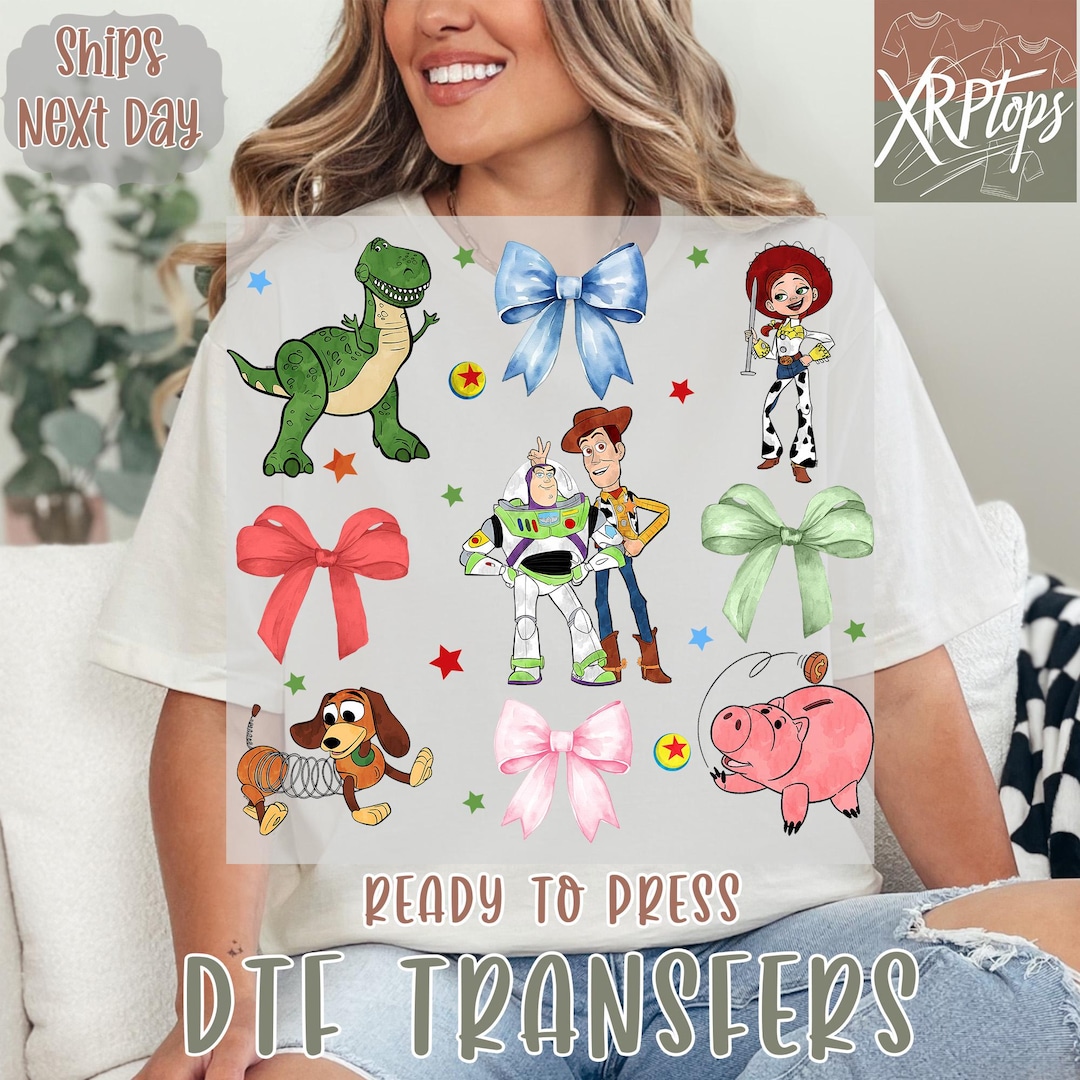 Disney Toy Story Coquette Bow Mirror Heat Press Transfer, Disney Toy ...