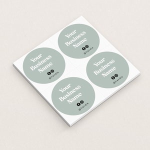 Round Label Sticker Template, EDITABLE DOWNLOAD Printable DIY, Instant ...