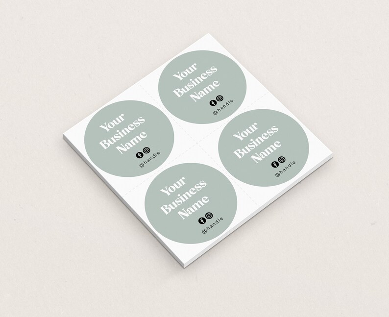 Round Label Sticker Template EDITABLE DOWNLOAD Printable DIY - Etsy