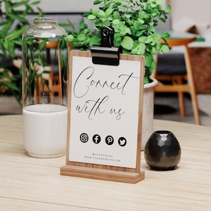 Editable Social Media Sign Template Instant Download - Etsy Australia