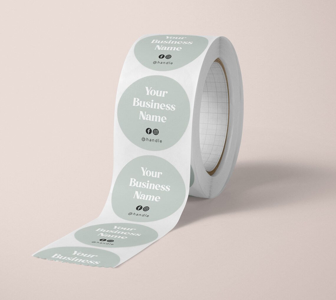 Round Label Sticker Template EDITABLE DOWNLOAD Printable DIY - Etsy