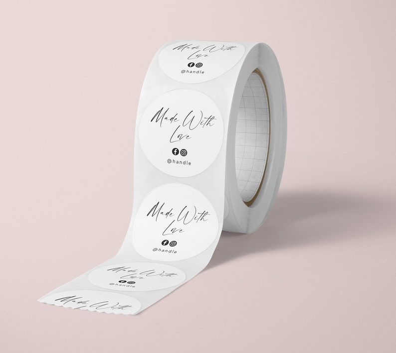 Round Label Sticker Template EDITABLE DOWNLOAD Printable DIY - Etsy