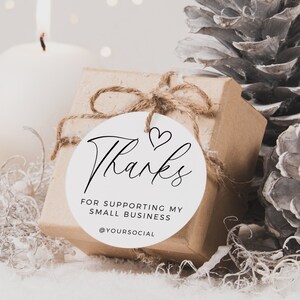 Editable Thank You Sticker Template, Instant Download Printable ...