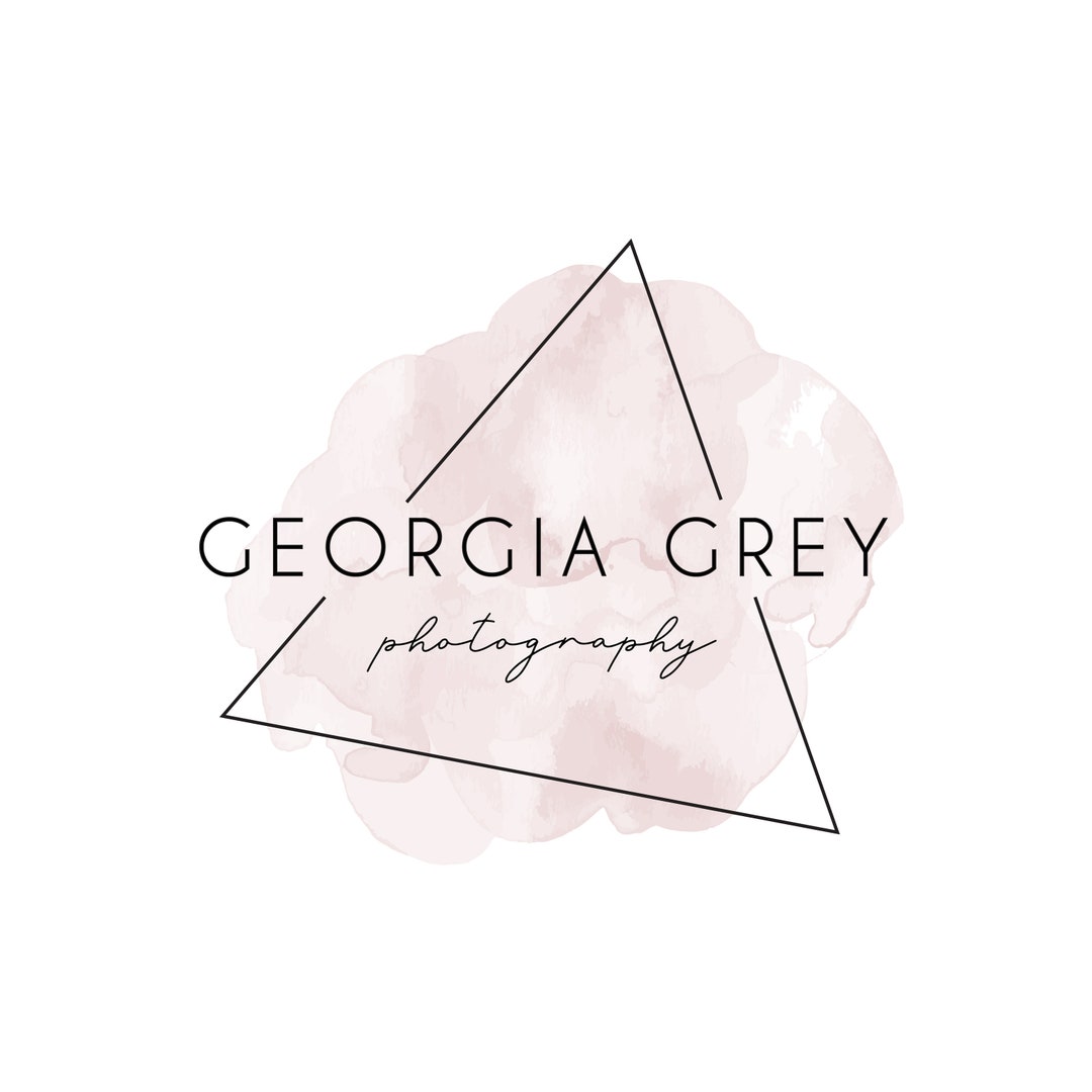 Custom Business Logo Design - Pre Made Geometric Logo, Triangle Pink ...