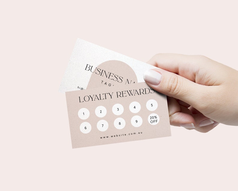 Loyalty Card Template EDITABLE DOWNLOAD Printable DIY - Etsy