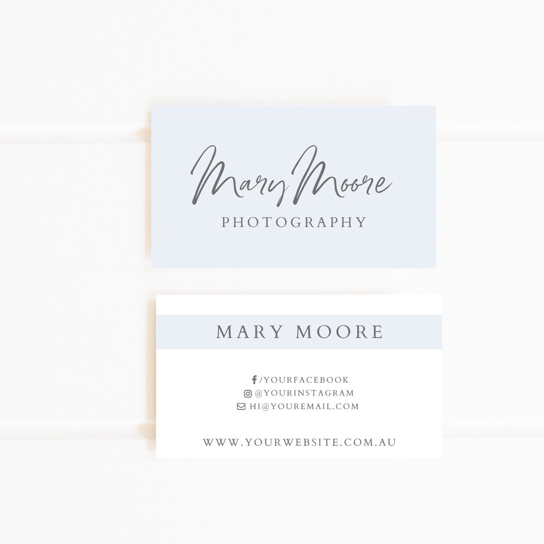 Text Only Premade Custom Business Card, Pastel Calling Cards ...